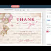 EDITABLE Thank You Card Pink Teddy Bear Baby Shower, We Can Bearly Wait ...