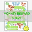 Monkey Reward Chart: Kids Printable Behavior Tracker (PDF) - Etsy Canada