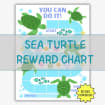 Sea Turtle Reward Chart: Kids Potty Training, Classroom Incentive (PDF ...