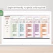 One Page Calendar Planner | Full Year Productivity Spreadsheet | 10 ...