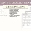 Book Writing Bundle: Novel Planner, Author Story Outline, Character ...
