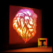 Lion Paper Cut Light Box Template, Shadow Box, 3D Papercut Lightbox Svg ...