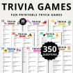 Trivia Game MEGA Bundle: 35 Categories, 350 Questions (printable) - Etsy
