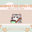 Gray Cat Taking Notes Animated Emote: Twitch, Discord, Youtube (instant ...