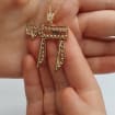 Large Gold Filigree Chai Pendant - Etsy