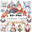 Watercolor Scandinavian Christmas Clipart, Scandinavian Folk Art ...