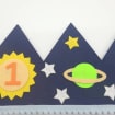 Space 1st Birthday Crown Baby First Trip Around the Sun Birthday Felt ...