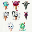Halloween Ice Cream Cone Clipart Set, Spooky Dessert PNG Files, Cute ...
