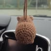 Crochet Rock Hyrax Car Charm: Handmade "wawa Awawa" Animal Keychain - Etsy