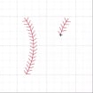 Baseball Outline Redwork Run Stitch- Machine Embroidery Design ...