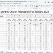 Google Sheets 2025 Monthly Church Attendance Count - 2025 Twice Weekly ...