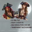 Watercolor Pirate Design Digital Clip Art L Printable Transparent ...