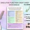 ADHD Cheat Sheet, Attention Deficit Hyperactivity Disorder Therapy ...