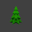 Pine Christmas Tree 3D Papercraft PDF Pattern / DIY Xmas Low Poly Paper ...