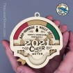 CHEER-O-METER Ornament SVG 2024 Laser Cut Files for Glowforge Laser ...