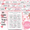 Valentine's Day Love Notes for Kids | Printable Lunchbox Cards Lunch ...