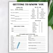 Team Building Get to Know Your Staff Questionnaire Printable, Get to ...