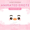 Animated Goose Emote Smirk Emote Twitch & Discord, White Duck Smug ...
