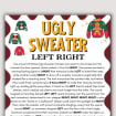 Ugly Sweater Party Game, Funny Christmas Left Right Game, Holiday Pass ...