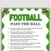 Football Pass the Ball Game, Football Games Kids Adults Football Party ...