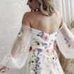 Colorful Wedding Dress With Flowers Fantasy Dress Wedding Fairy Floral ...