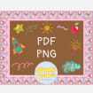 Coquette Bookish Bulletin Board Borders Display Printable Books and ...