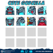 8 X Godzilla Twitch Emotes – Kaiju Chibi Discord Emotes - Kawaii Twitch ...