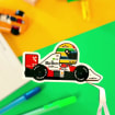 Ayrton Senna F1 Sticker | Driver and Race Car | Motorsports ...