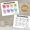 Kids After School Routine Chart Printable | Visual Schedule | After ...