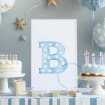 Baby Boy Alphabet Clipart PNG Set - Pastel Blue Polka Dot Letters A-Z ...