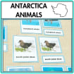ANTARCTICA Animals 3 Part Cards Chart & Matching Set Geography ...