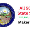 All US State Seals SVG - Lightburn Cricut Glowforge Laser PNG Digital ...