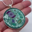 Animal Cell Pendant Necklace - Silver - Art Necklace, Biology Jewellery ...