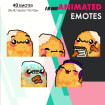 40 Animated Nugget Emotes Pack, Mega Cute Fried Chicken Steer, Wiggle ...