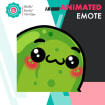 Animated Pickle Eyebrows Emote, Cute Gherkin Face Emote for Twitch ...