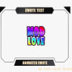 Animated and Static MOD LOVE Rainbow Text Emote for Twitch Discord ...