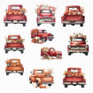 Fall Truck Clipart, Watercolor Pumpkin Harvest, Rustic Autumn (PNG) - Etsy