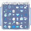 200 LIGHT BLUE EMOTES Pack | for Discord and Twitch | Cute & Kawaii ...
