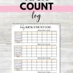 Kick Count Log Printable, Baby Kick Count Chart PDF, Fetal Movement Log ...