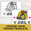 Bee Kind Bible Crown Craft Activity Printable, Ephesians 4:32 Kindness ...
