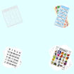 Printable UK Style 1-90 Colour Bingo Ticket Cards, 2 Cards per Page ...
