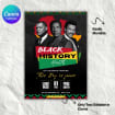 Black History Month Party Invitation, Celebration Event Flyer Template ...