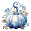 Fall Blue Pumpkins Watercolor PNG Bundle - Halloween Blue Pumpkins Pngs ...