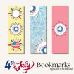 4th of July Printable Bookmarks | Set 5 | Patriotic Sun Design ...