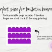 Bulletin Board Borders | Plain Colors | Printable Bulletin Board Trim ...