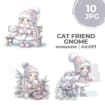 Winter Wonderland Cat Friend Gnome Clipart | 10 High-quality 300 DPI ...