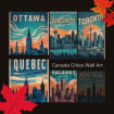 Canada City Posters Bundle - Toronto, Vancouver, Montreal, Calgary ...