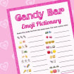Candy Bar Emoji Pictionary Valentines Games Fun Valentines Party Games ...