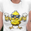 Funny Drunk Chick Beer PNG Clipart, Cool Easter Chick With Beer Mugs T ...