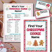 What's Your Christmas Cookie Name Game, Christmas Name Tags & Sign, Fun ...